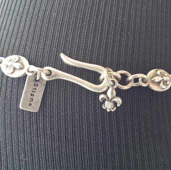 Stigma | Jewelry | Stigma Oxidized Silver Fleur De Lis Chain Unisex ...